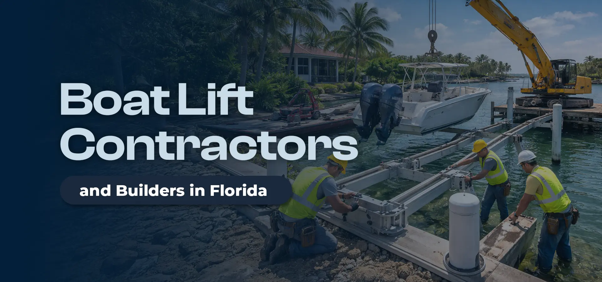 Boat Lift Contractors and Builders in Florida - Fender Marine Construction